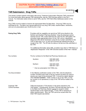 Fillable Online files medi-cal ca TAR Submission: Drug TARs (tar sub ...