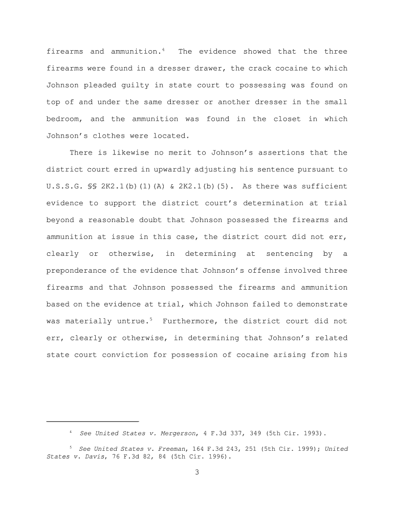 Fillable Online ca5 uscourts JOHNNY RAY JOHNSON, Fax Email Print ...