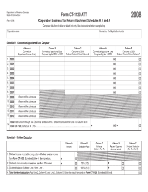 Fillable Online ct form ct 1120 att Fax Email Print - pdfFiller