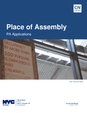 Fillable Online Place of Assembly Fax Email Print - pdfFiller