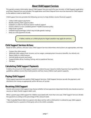 Idaho Child Support Forms - Fill Online, Printable, Fillable, Blank ...
