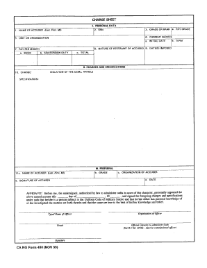 Fillable Online calguard ca CHARGE SHEET l Fax Email Print - pdfFiller