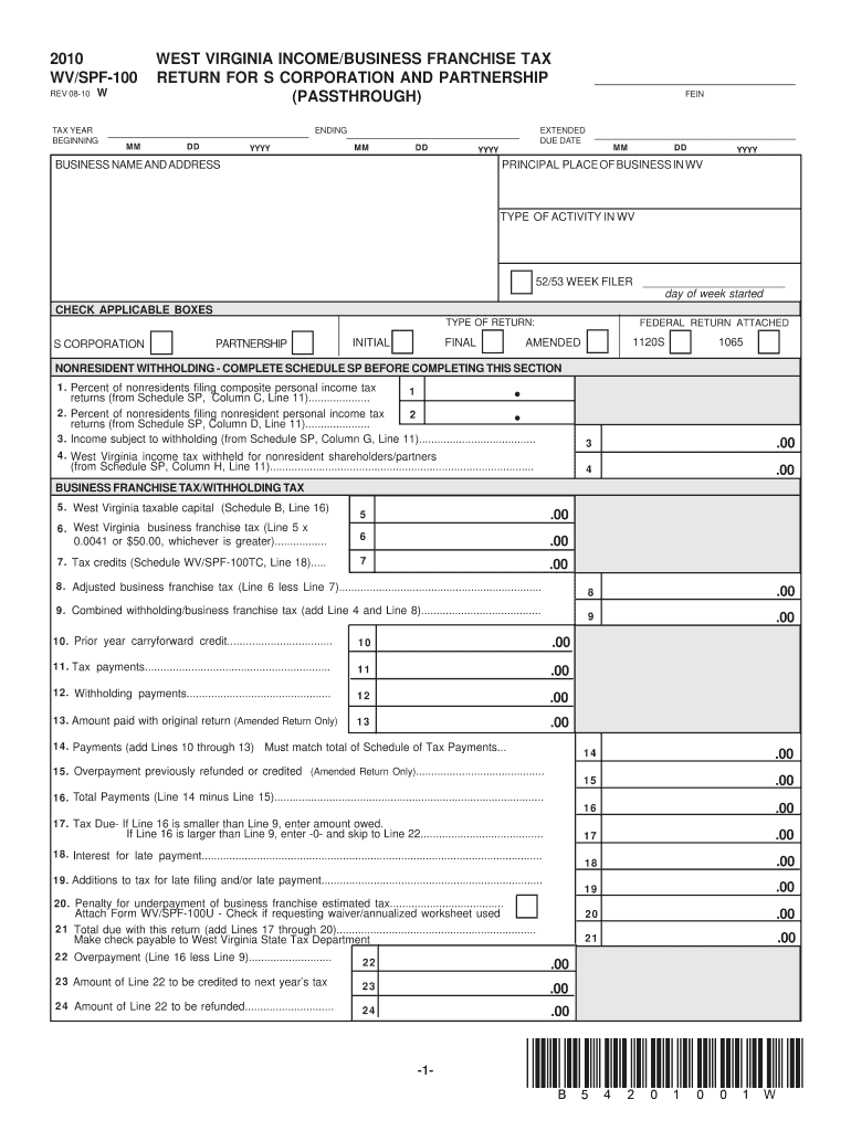 Fillable Online Form WVSPF-100 Fax Email Print - pdfFiller