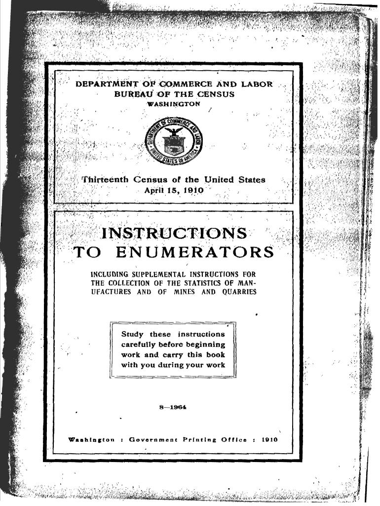 Fillable Online census 1910 Census Instructions to Enumerators - census ...