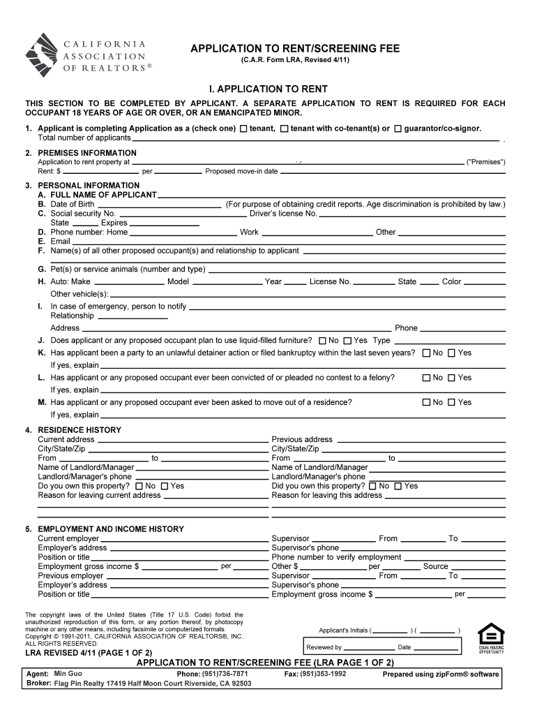 Fillable Online downloadable lra revised 411 form Fax Email Print ...