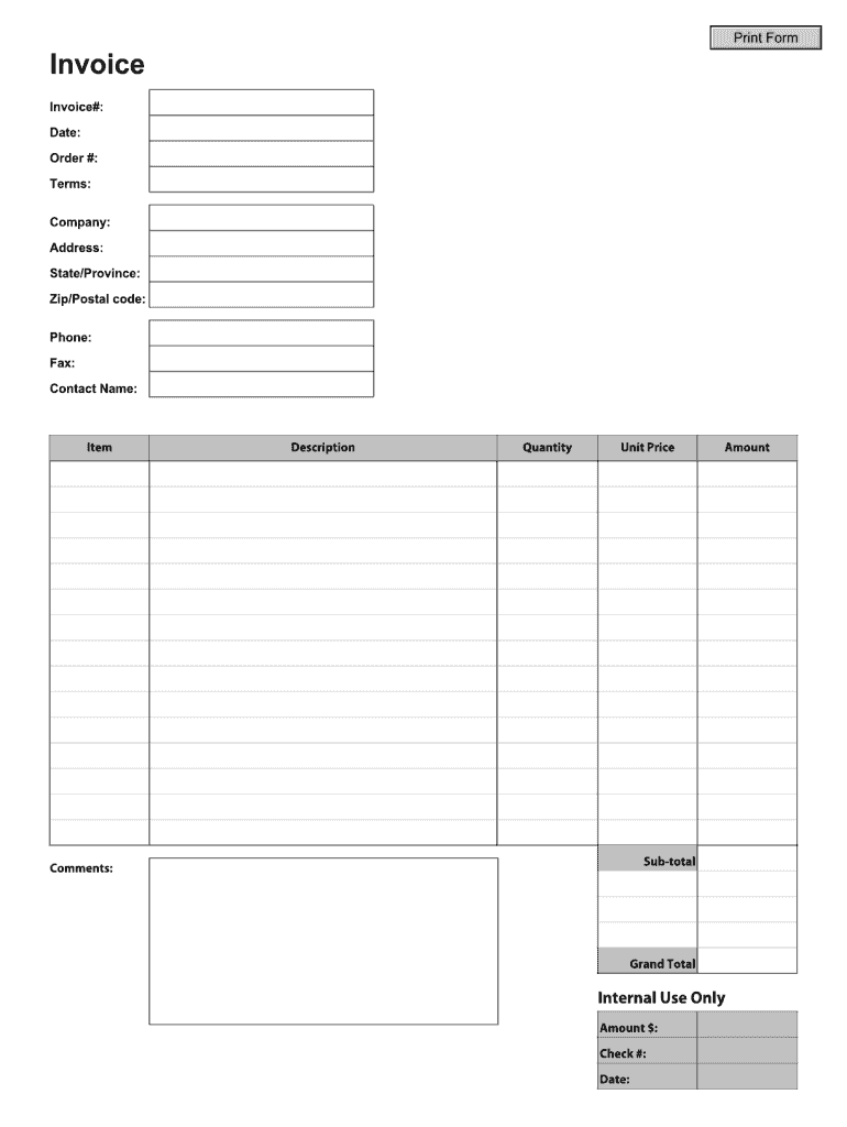 Fillable Invoice Fill Out Sign Online DocHub