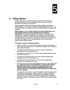 Fillable Online medicaid alabama Completing the ADA Dental Claim Form ...