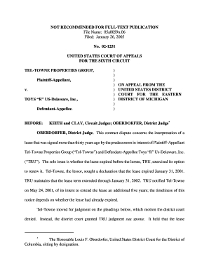 Fillable Online ca6 uscourts File Name 05a0059n - ca6 uscourts Fax ...