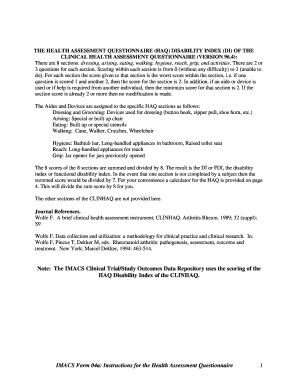 Fillable Online niehs nih THE HEALTH ASSESSMENT QUESTIONNAIRE (HAQ ...