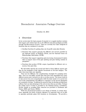 Fillable Online Bioconductor Annotation Package Overview Fax Email ...