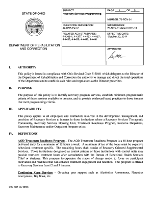 Fillable Online drc ohio and attendance verification - drc ohio Fax ...