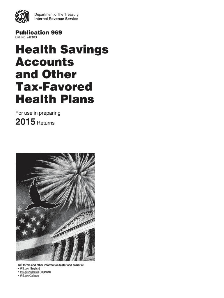 Fillable Online irs 2015 Publication 969. Health Savings Accounts and ...