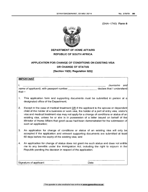 Fillable Online DHA- Form 49 REPUBLIC OF SOUTH AFRICA ... - suedafrika ...