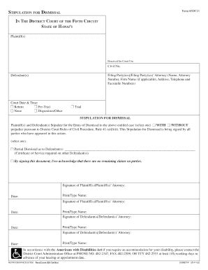 Fillable Online courts state hi A Stipulation - ACLU - courts state hi Fax Email Print - pdfFiller