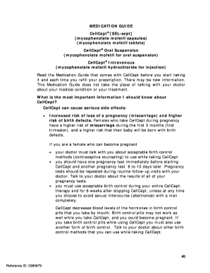 Fillable Online fda Cellcept medication guide Cellcept medication guide ...