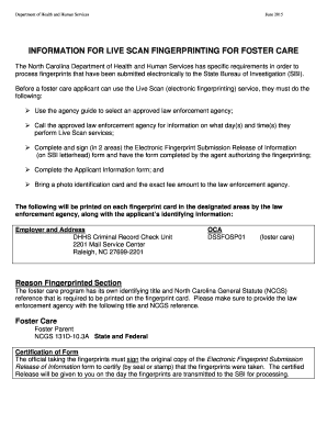Fillable Online Information for Foster Care Fax Email Print - pdfFiller