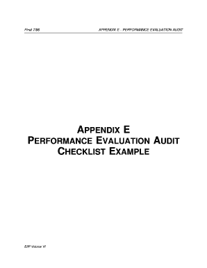 Fillable Online Performance Evaluation Audit Fax Email Print - pdfFiller