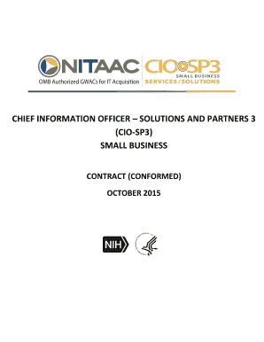 Fillable Online nitaac nih CIO-SP3 Small Business Contract Conformed - nitaac nih Fax Email ...