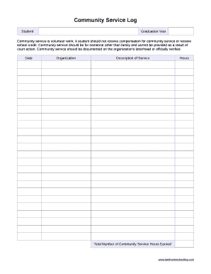 Fillable Online Community service is volunteer work Fax Email Print ...