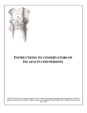 Fillable Online Instructions to conservators of incapacitated persons ...