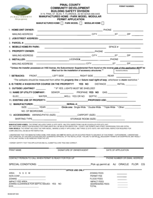 Fillable Online pinalcountyaz PINAL COUNTY COMMUNITY DEVELOPMENT ...