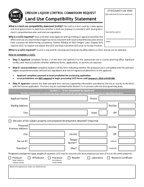 Fillable Online oregon Fillable Land Use Compatibility Statement LUCS ...