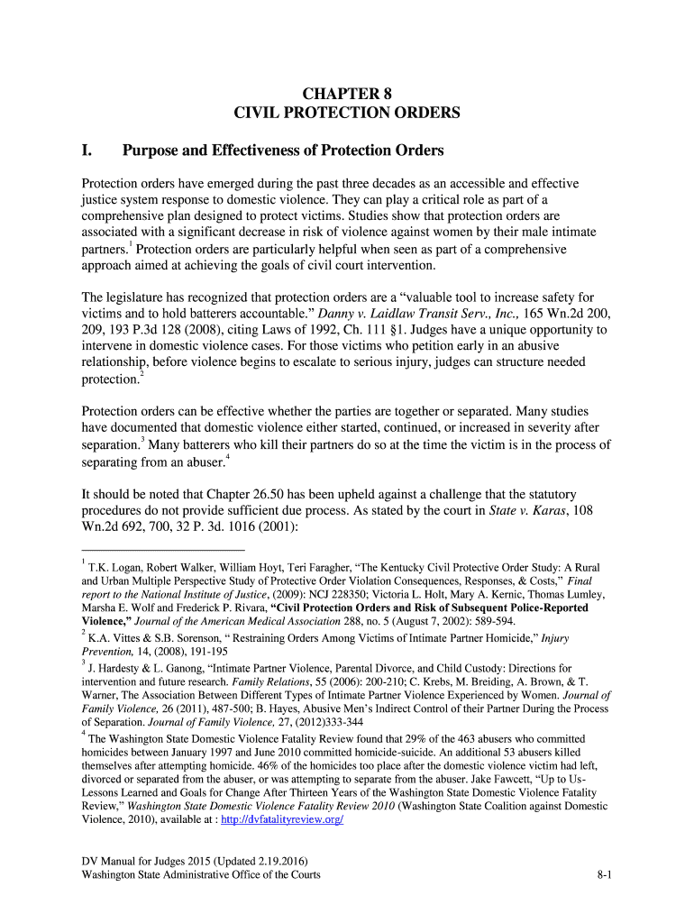 Fillable Online courts wa Civil Protection Orders Fax Email Print ...
