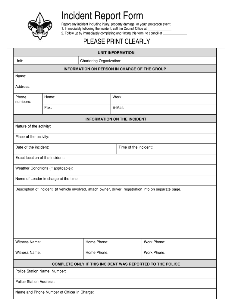 Printable Incident Reports Printable Word Searches