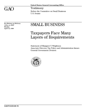 Fillable Online gpo SMALL BUSINESS Taxpayers Face Many Layers of Requirements - gpo Fax Email ...