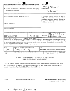 Fillable Online archives Disposition of Computer Hard Drives Records ...