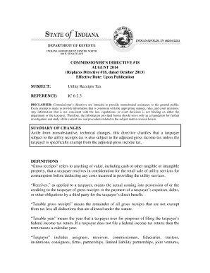 Fillable Online in COMMISSIONERS DIRECTIVE 18 - in Fax Email Print - pdfFiller