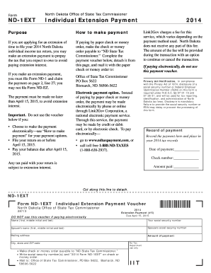 Fillable Online nd Individual Extension Payment Fax Email Print - pdfFiller