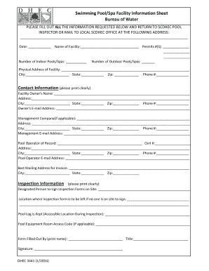 Fillable Online scdhec ADDRESS INFORMATION please print clearly ...