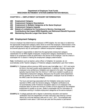 Fillable Online etf wi 400 Employment Category - etf wi Fax Email Print - pdfFiller