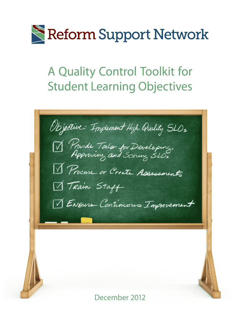 Fillable Online www2 ed A Quality Control Toolkit for Student Learning ...
