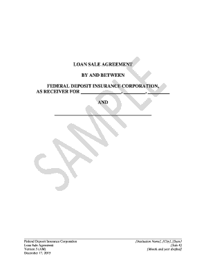 Fillable Online fdic Loan Sale Agreement - PDF - fdic Fax Email Print ...