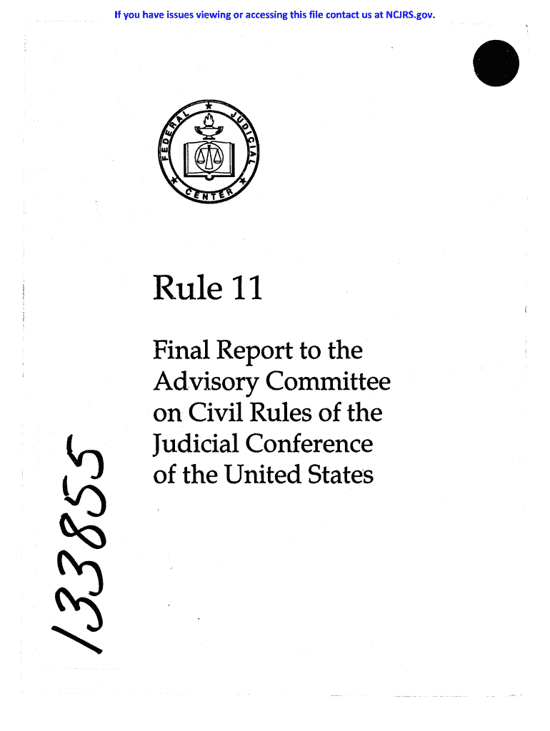 Fillable Online ncjrs Section 3E: Study of Rule 11 in the Western ...