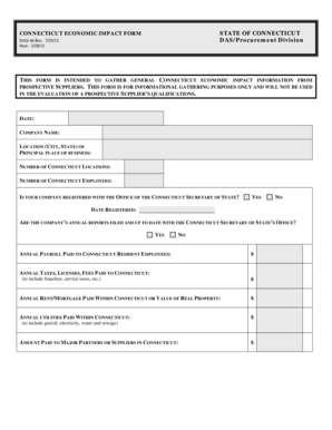 Connecticut Economic Impact Form DAS-46 - Fill and Sign Printable ...