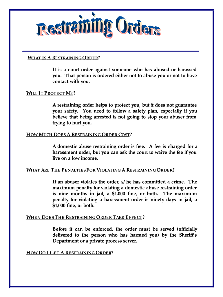 Milwaukee County Restraining Order Fill Online Printable Fillable 