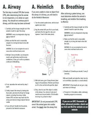 Fillable Online huntsvilleal Animal CPR handout ownerindd Fax Email ...