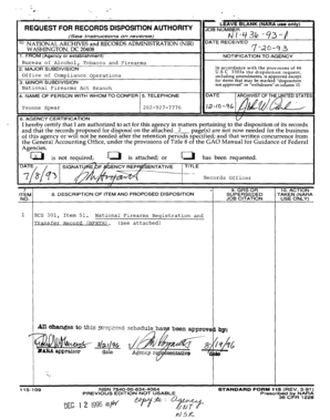 Fillable Online archives National Firearms Registration and Transfer ...