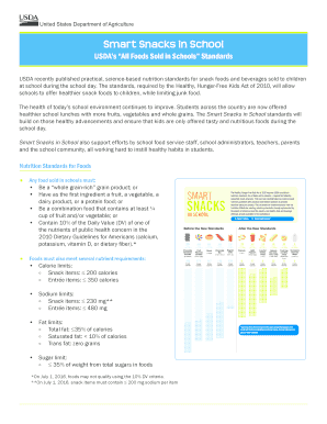Fillable Online fns usda Smart Snacks in School standards - fns usda ...