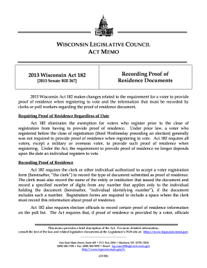 Fillable Online docs legis wisconsin Title Act Memo Fax Email Print - pdfFiller