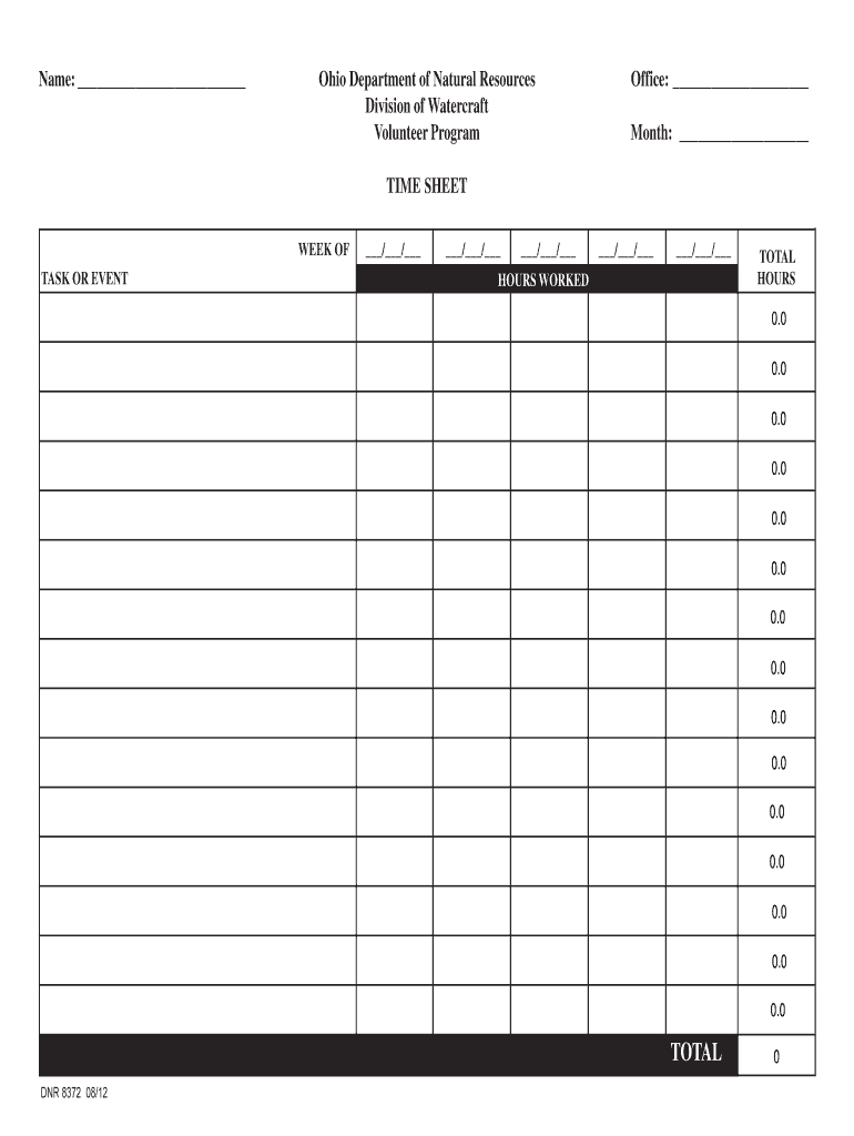 Fillable Online Volunteer hours volunteer hours Fax Email Print - pdfFiller