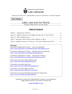 Fillable Online jud ct Labor Law and the Family Labor Law and the ...