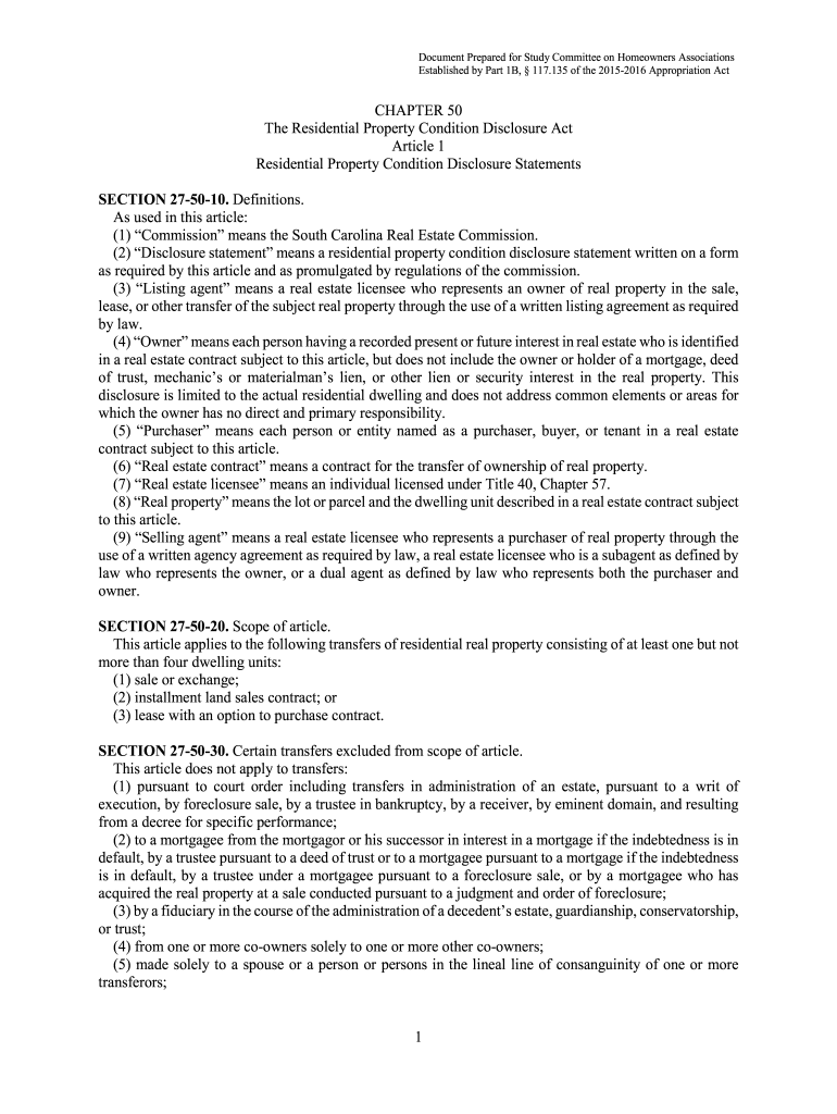 Fillable Online scstatehouse SC Statutory Authority for Disclosure ...