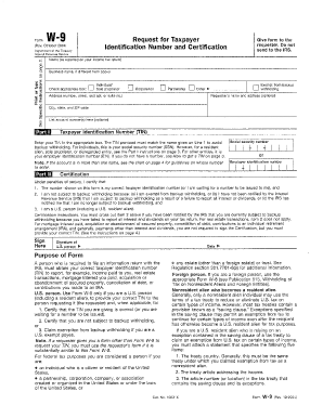 Fillable Online Form W-9 - IRS.gov Fax Email Print - pdfFiller