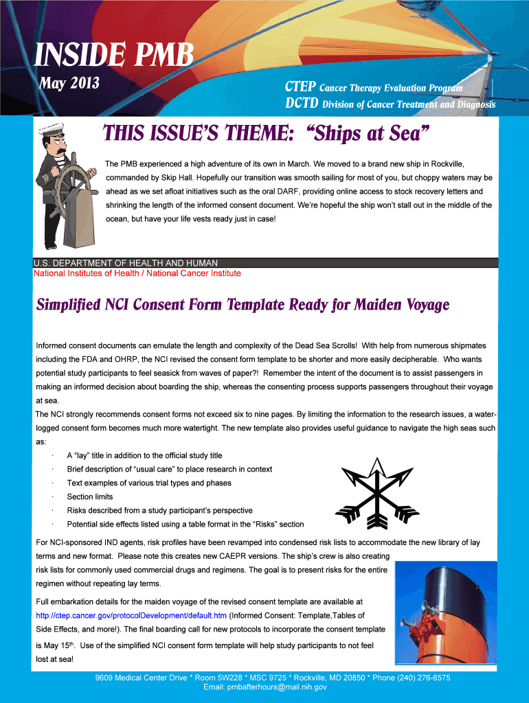 Fillable Online ctep cancer INSIDE PMB - ctep cancer Fax Email Print ...