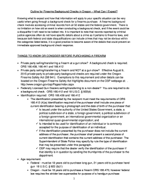 Fillable Online oregon Background Check Outline - oregon Fax Email ...