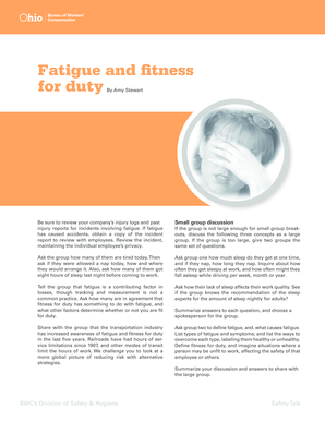 Fillable Online Fatigue and fitness for duty Fax Email Print - pdfFiller